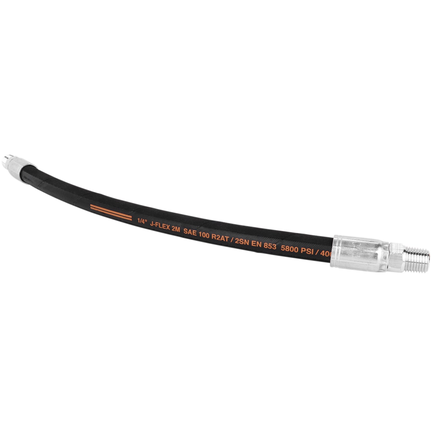 Milton¨ Hydraulic Hose Assembly, 100R2AT, 4,800 PSI, 3/8" MNPT, 3/8 ...